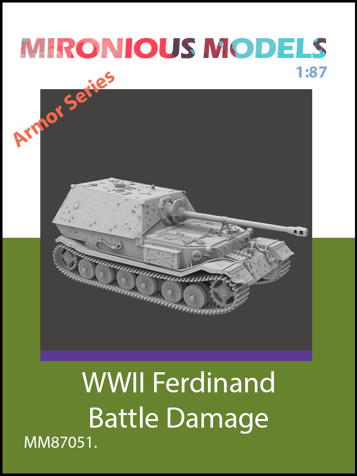 WWII Ferdinand Battle Damage - Mironious Models